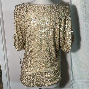 Liliana | Tops | New Women Gold Sequin Top B569 | Poshmark